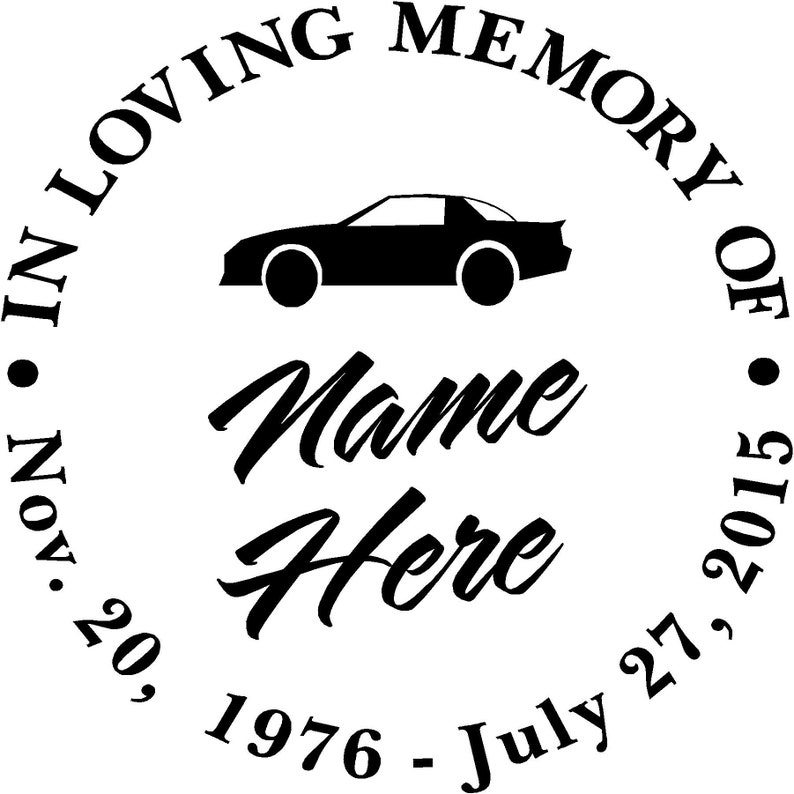 In Memory Decals - Various Styles and Colors - Etsy