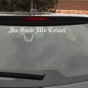 In God We Trust Decal - Etsy
