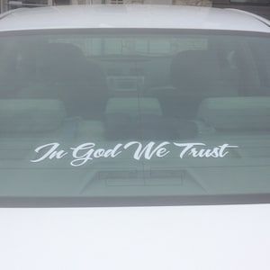 In God We Trust Decal - Etsy