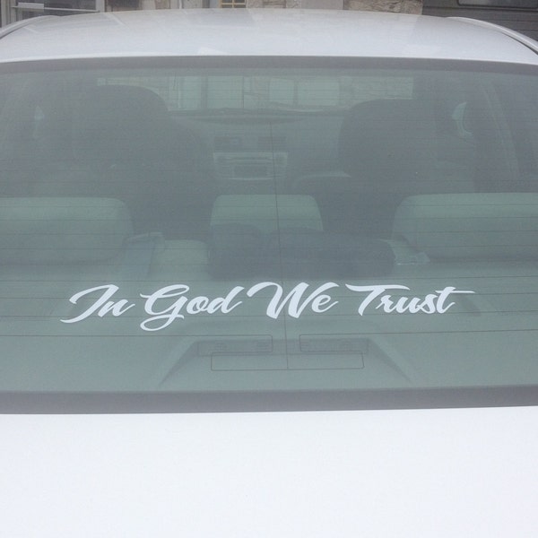 God We Trust Decal - Etsy