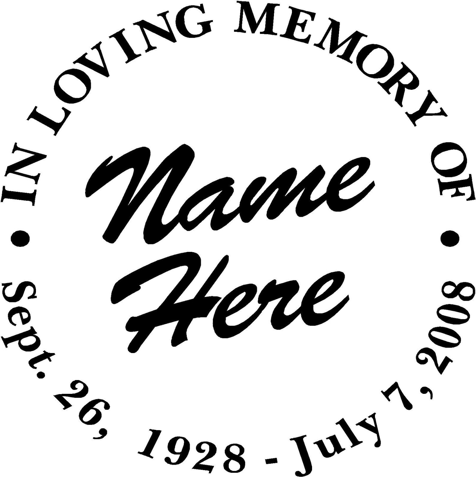 In Memory Decals Various Styles and Colors | Etsy