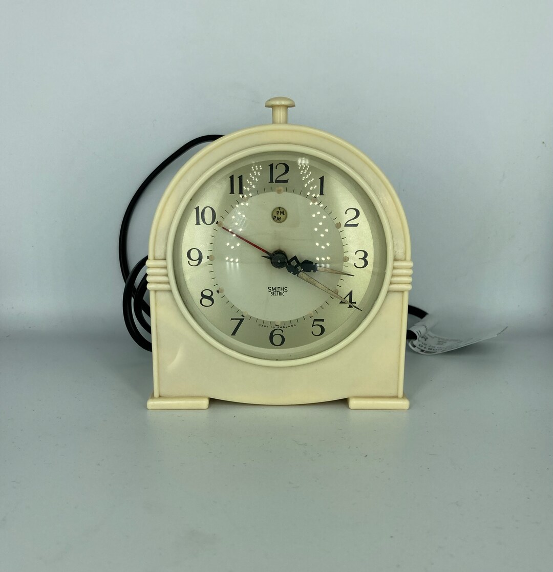 Art Deco Bakelite Alarm Clock, Smiths Sectric, 1940s, Rewired - Etsy
