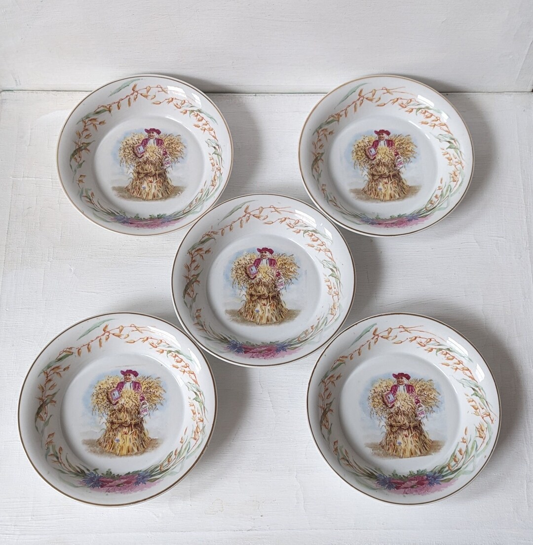 Five Antique Quaker Oats Bowls - Etsy