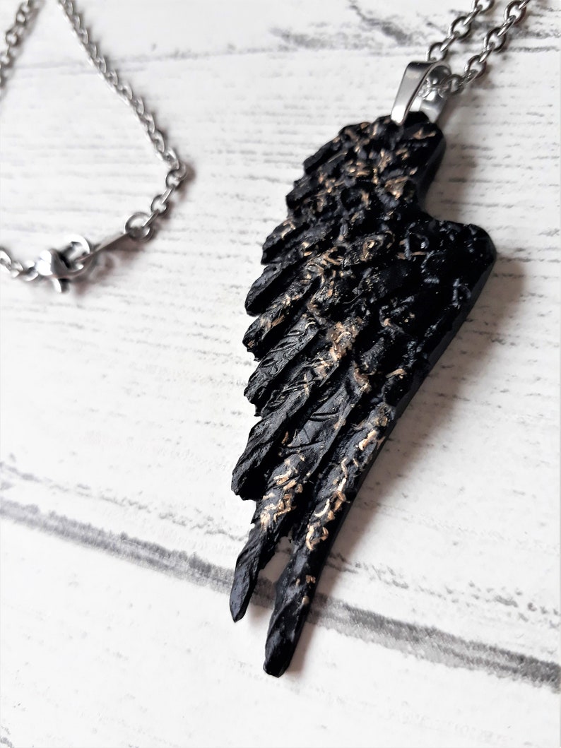 Shungite & Orgone Angel Wing Amulet Energy Healing - Etsy UK