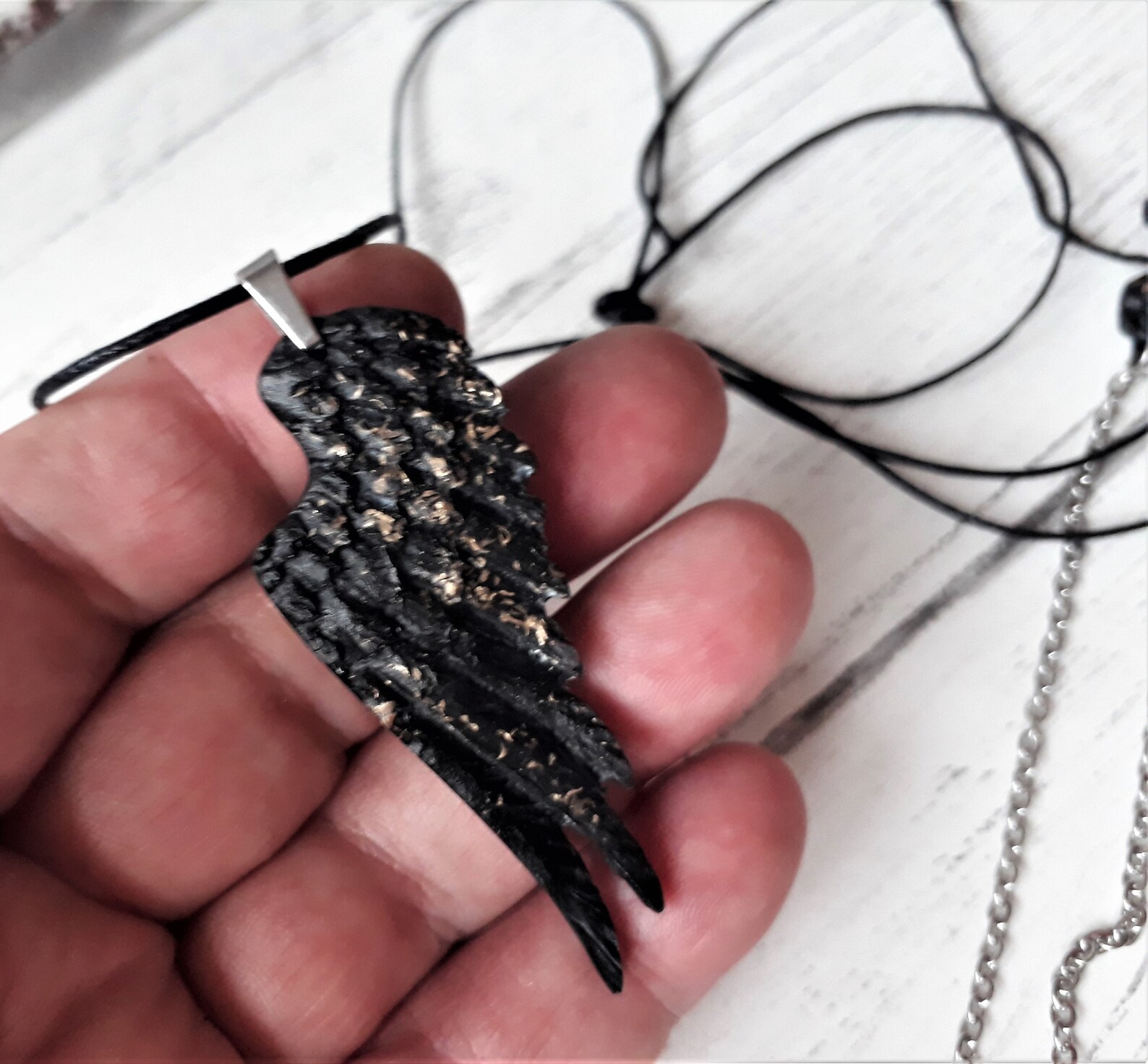 Shungite & Orgone Angel Wing Amulet Energy Healing - Etsy UK