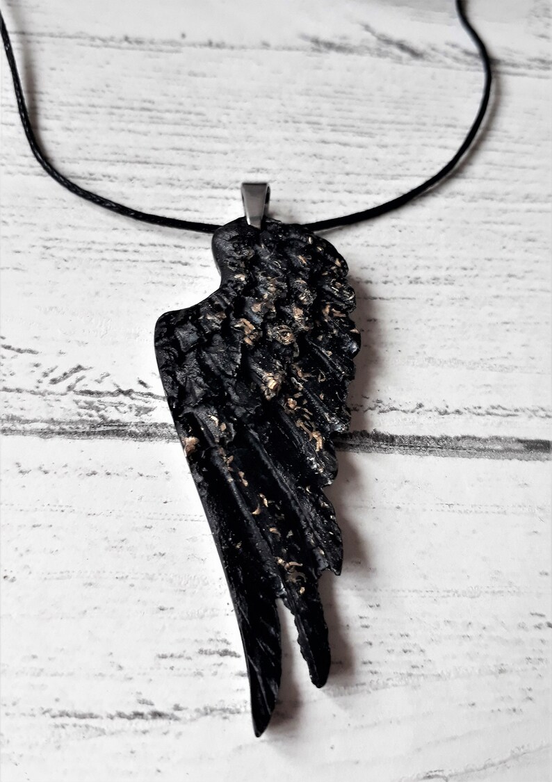 Shungite & Orgone Angel Wing Amulet Energy Healing | Etsy