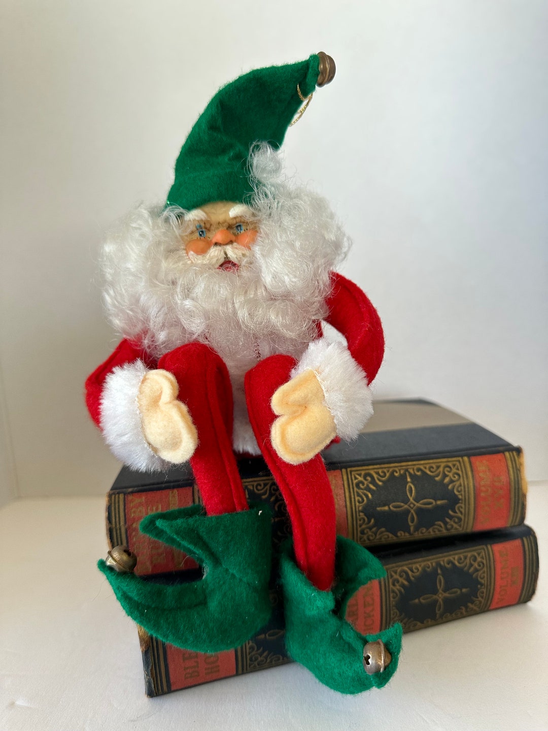 Vintage Retro 1960s Santa Claus Christmas Ornament, Bendable and ...