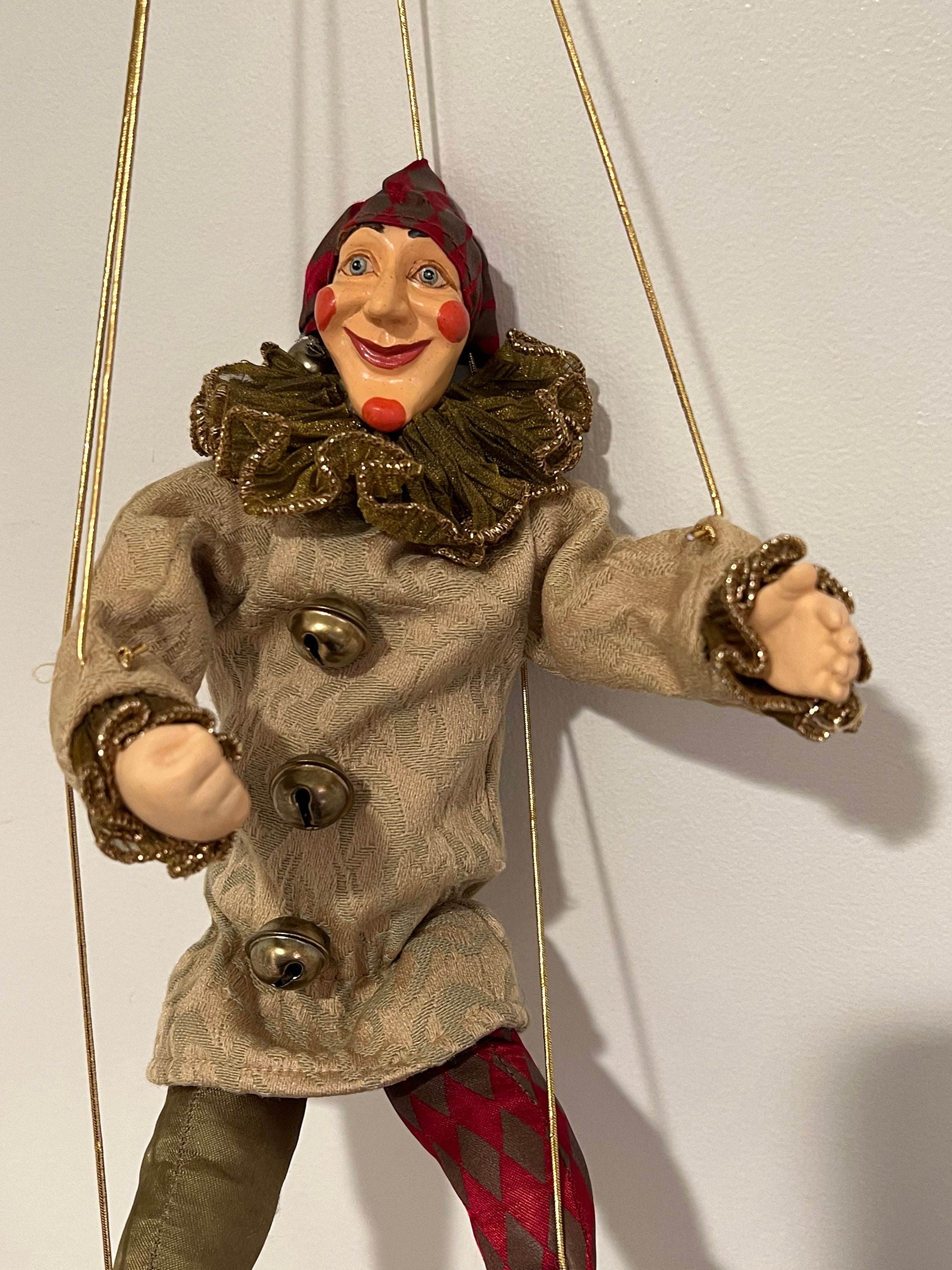 Vintage Mark Roberts Collectible, Harlequin Jester Elf / Marionette ...