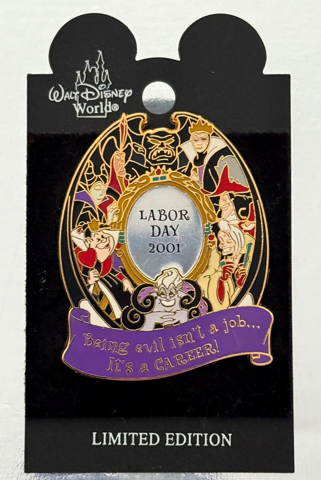 Disney 2001 WDW Villains Labor Day Limited Edition Cloisonné Pin, Being ...