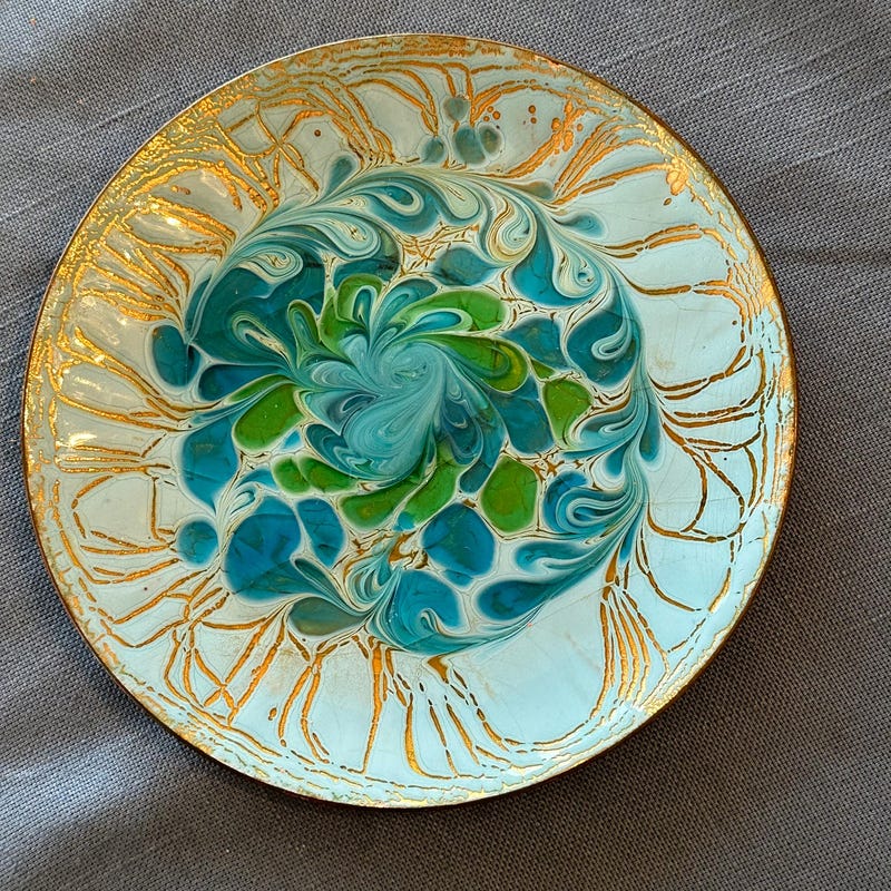 Enameled Copper Dish - Etsy