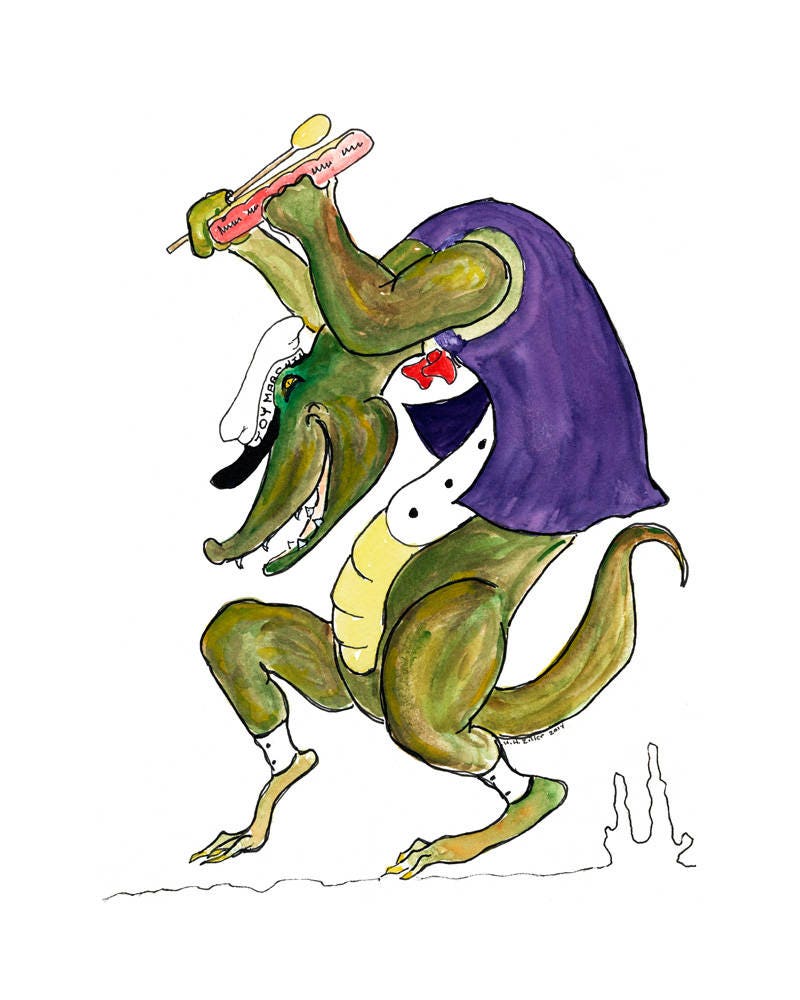 Louisiana, New Orleans, French Quarter, alligator, gator, Mardi Gras ...