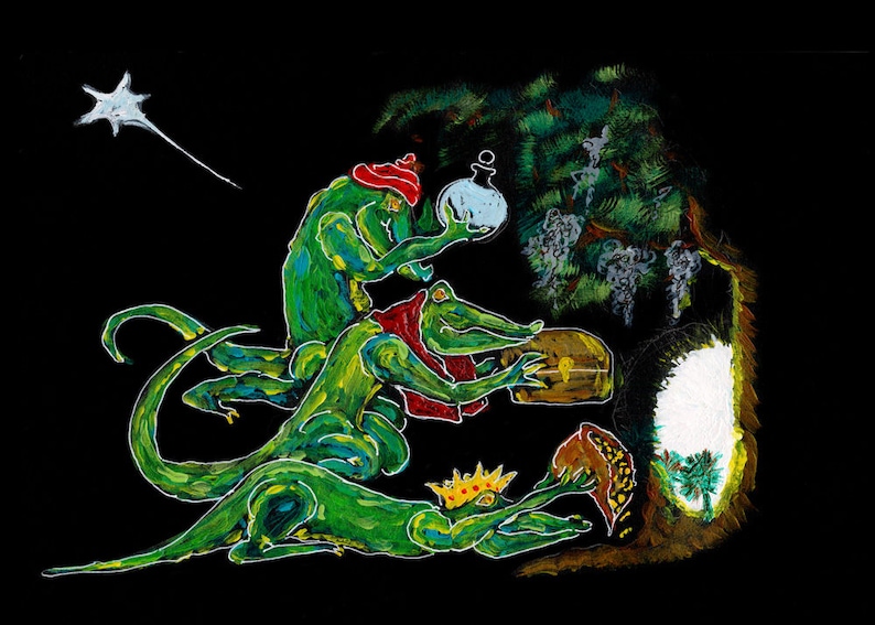 The Three Wise Gators, Christmas Card, Gator, Alligator, Louisiana ...