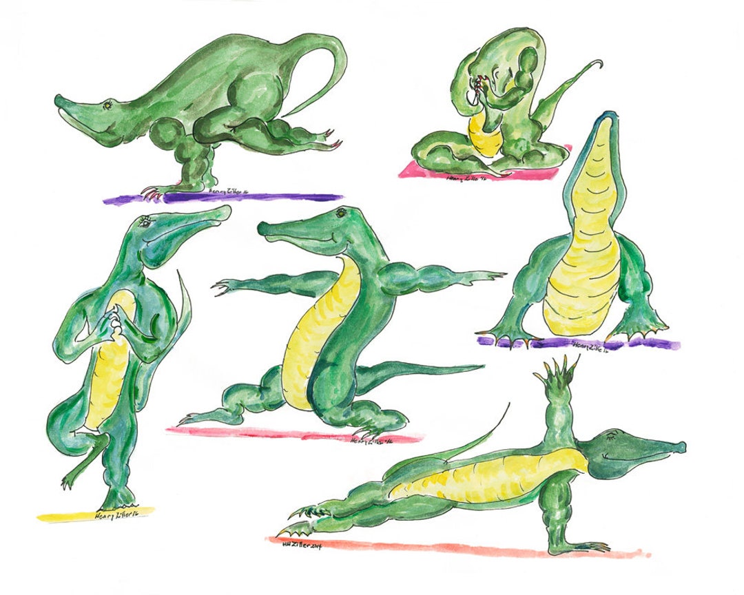 Yoga, Yoga Poses, Yoga Class, Louisiana, Gator, Alligator, Artzee ...