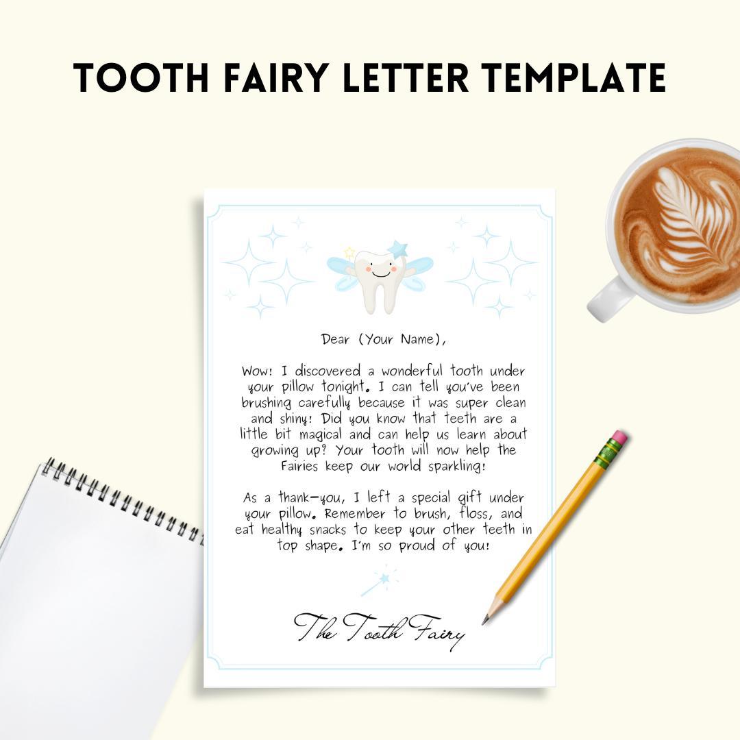Tooth Fairy Letter Template | Tooth Fairy Collection Receipt ...