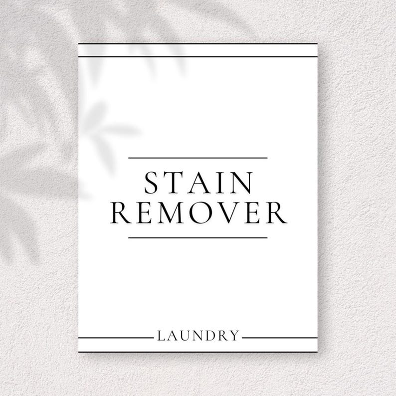 Laundry Room Label Templates | Minimalist White Laundry Labels ...