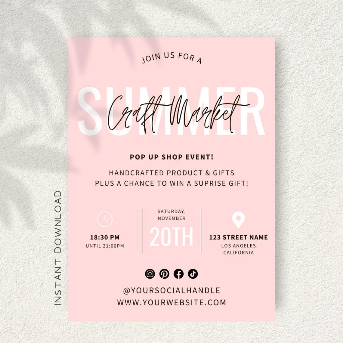 Pop-up Shop Flyer Template | Editable Event Flyers | Small Business ...
