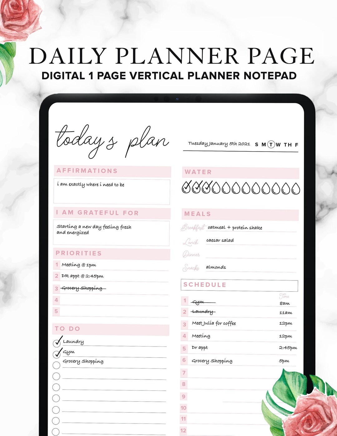 Daily Task List, to Do List Printable OR Digital to Help Stay Organized ...