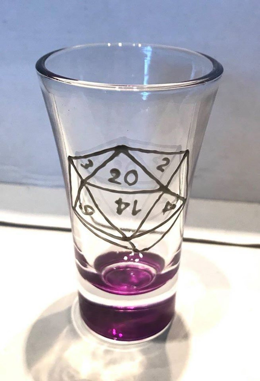 Gaming Dice D20 Dice Shot Glass - Etsy