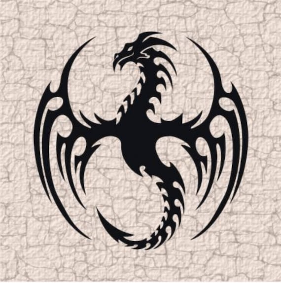 Tribal Dragon Decal Custom Fantasy Dragon Vinyl Sticker Decal for Dragon Lovers Gamers Windows Cars Laptops Macbooks Phones Cups Etsy