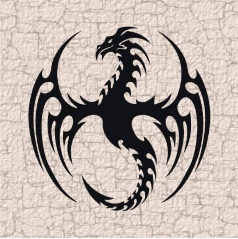 Tribal Dragon Decal Custom Fantasy Dragon Vinyl Sticker Decal - Etsy