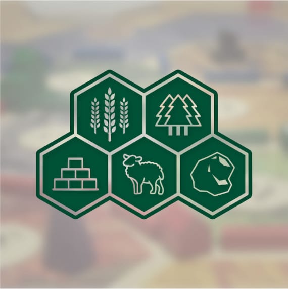 Catan Resources Wood Sheep Wheat Brick Stone Vinyl Decal / | Etsy