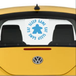 Meeple Eat Sleep Game Vinyl Decal Sticker / Geeky Gift / Gamers / Game ...