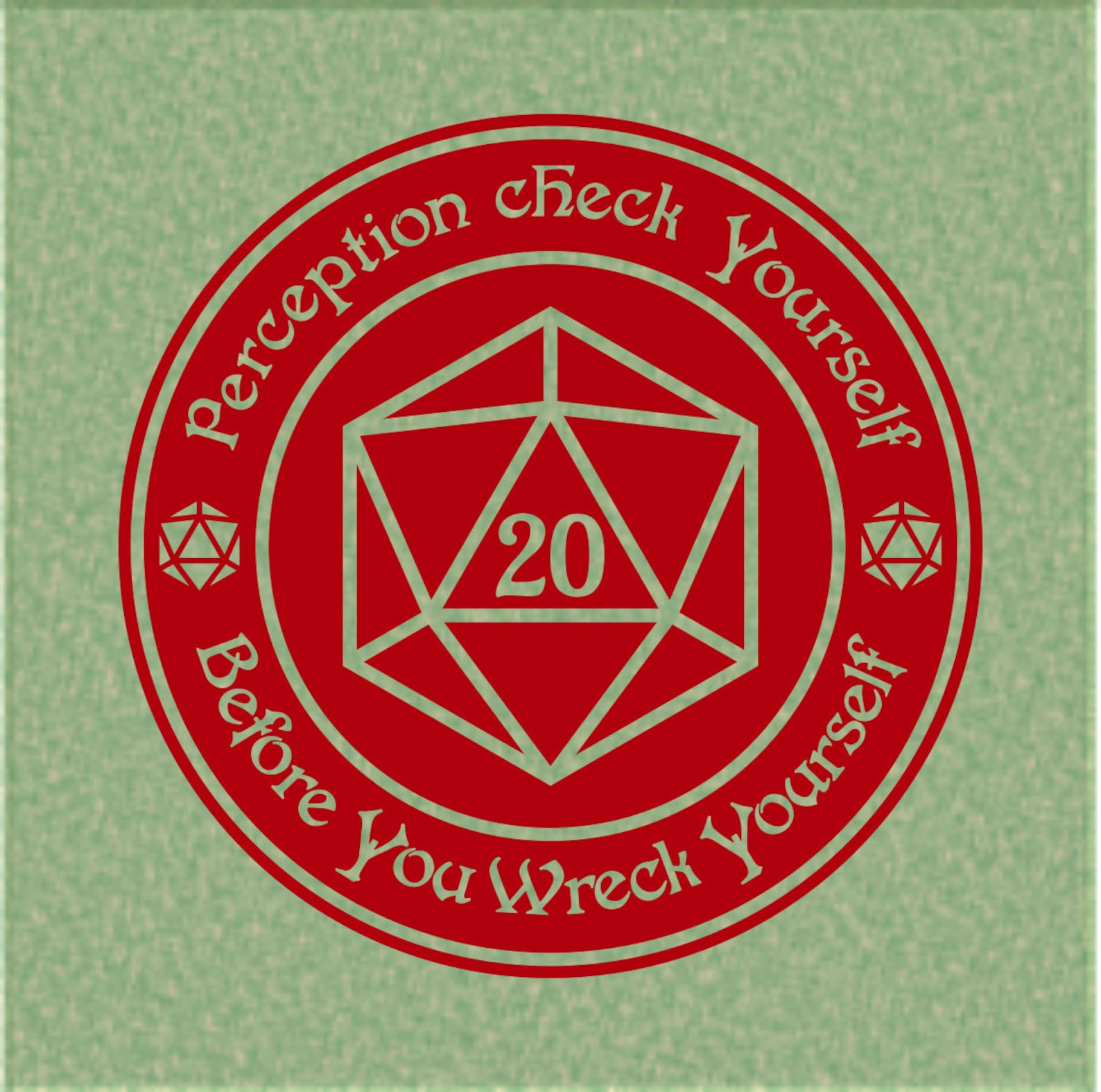 Perception Check D20 Vinyl Decal for RPG Gamers - Etsy