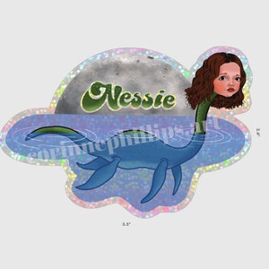 Nessie 3.5 Inch Glitter Vinyl Sticker Laptop Hydroflask - Etsy