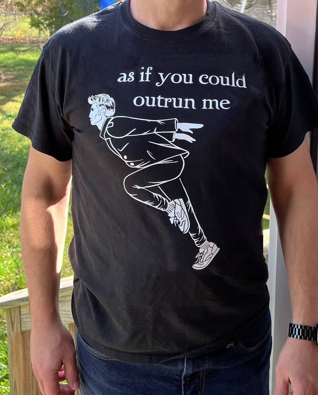 As If You Could Outrun Me Screen Printed Tee Shirt Edward Bella Forks ...