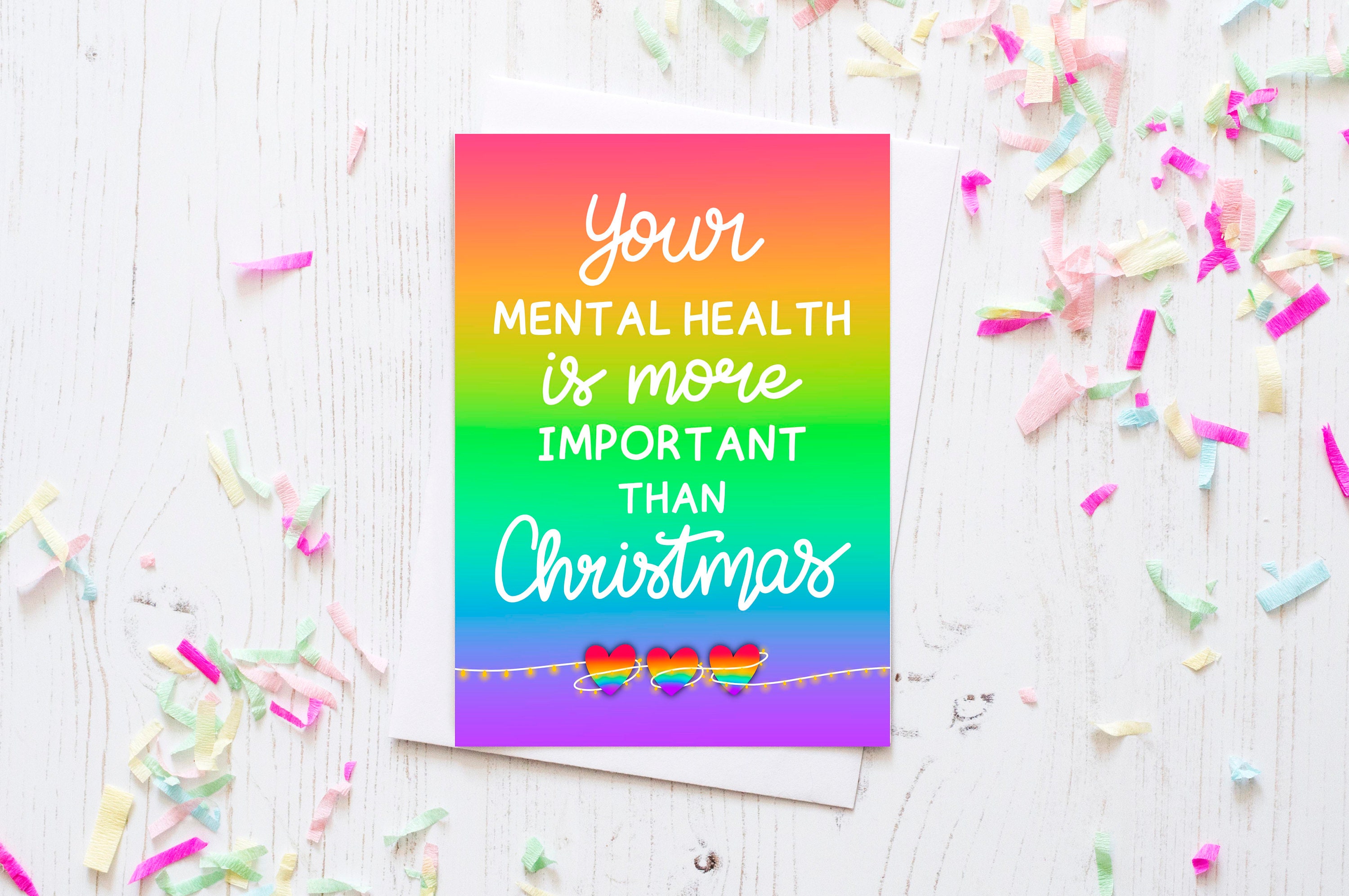 Mental Health Christmas Cards - Etsy UK