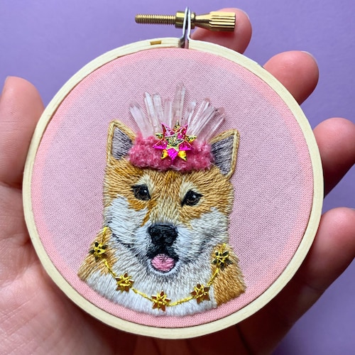 DOG Custom Embroidered Pet Portrait - Etsy