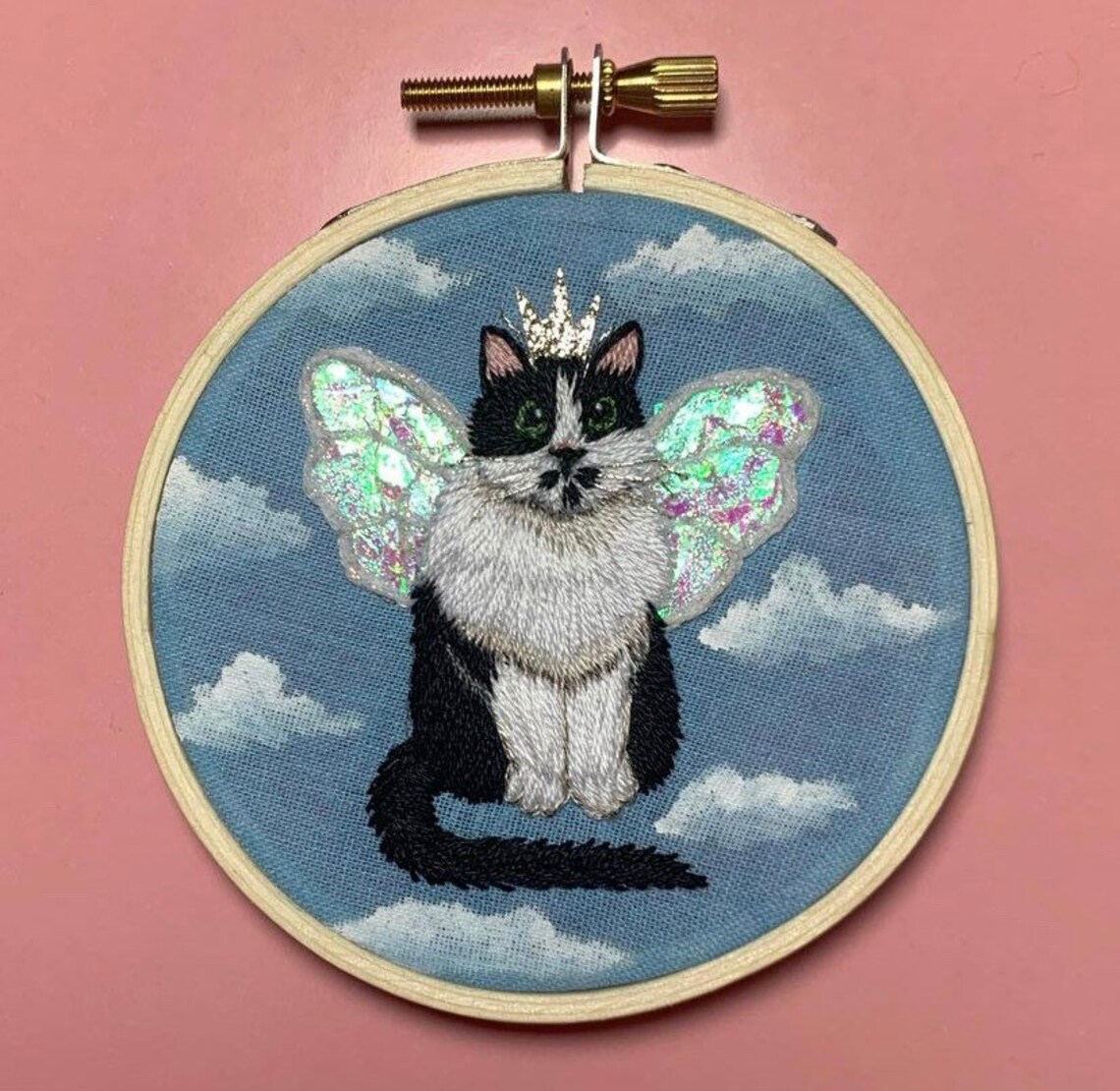 Custom 3 Mini Angel Cat or Dog Portrait - Etsy