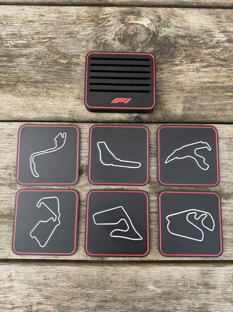 Formula One Coasters | F1 Coasters | Set of 6 Famous Race Tracks - Etsy