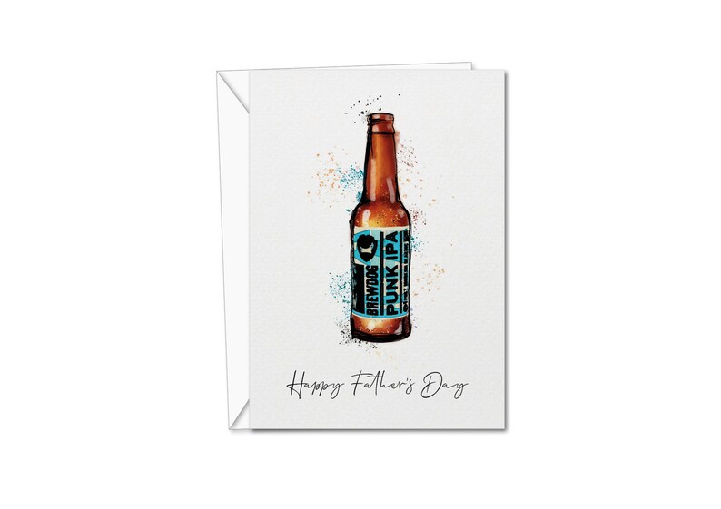 Father's Day Card Card for Dad Drinks Card Brewdog Punk IPA Dad Fathers ...