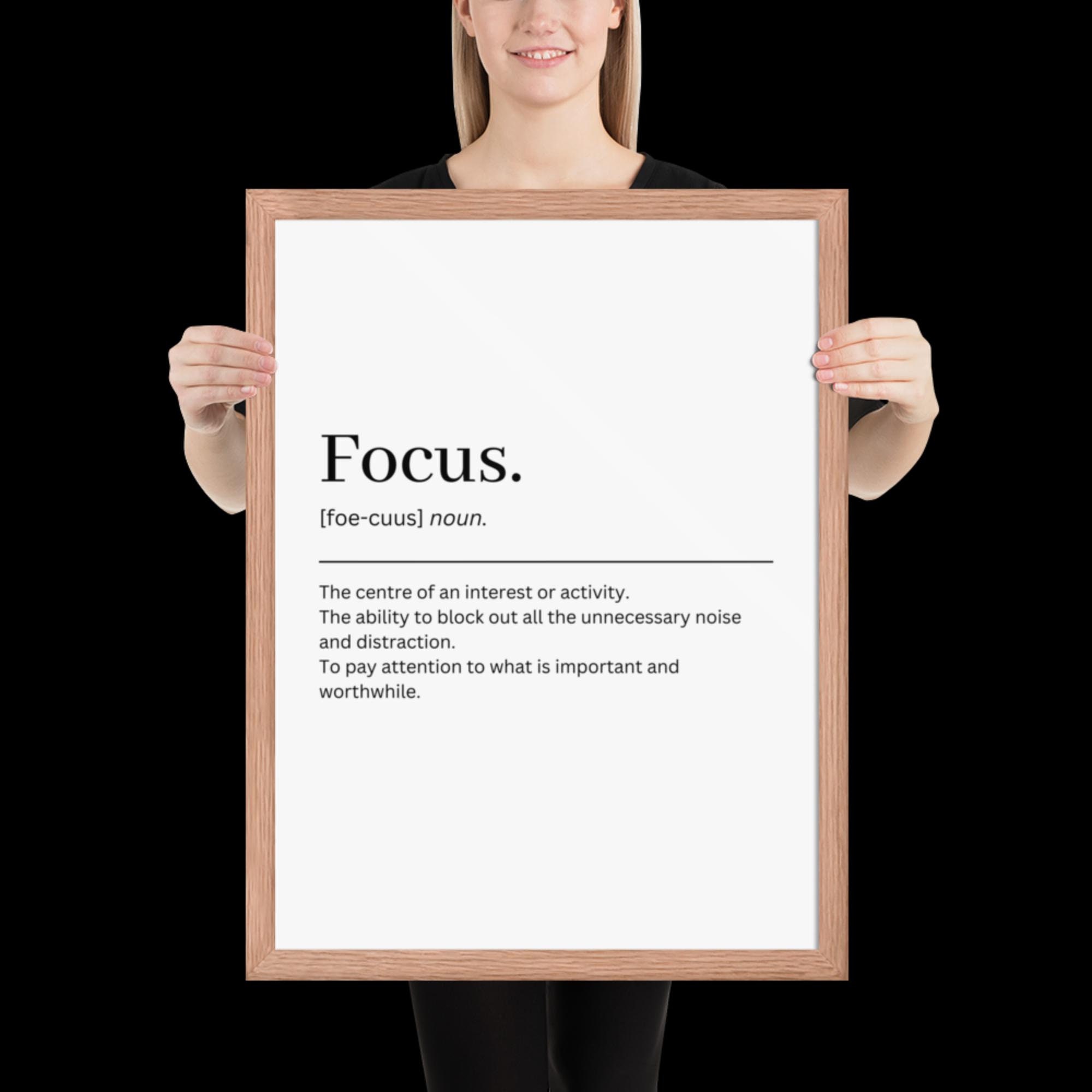 Focus Word Definition Meaning Quote Message - Interior Decorative ...