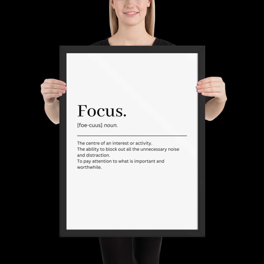 Focus Word Definition Meaning Quote Message - Interior Decorative ...