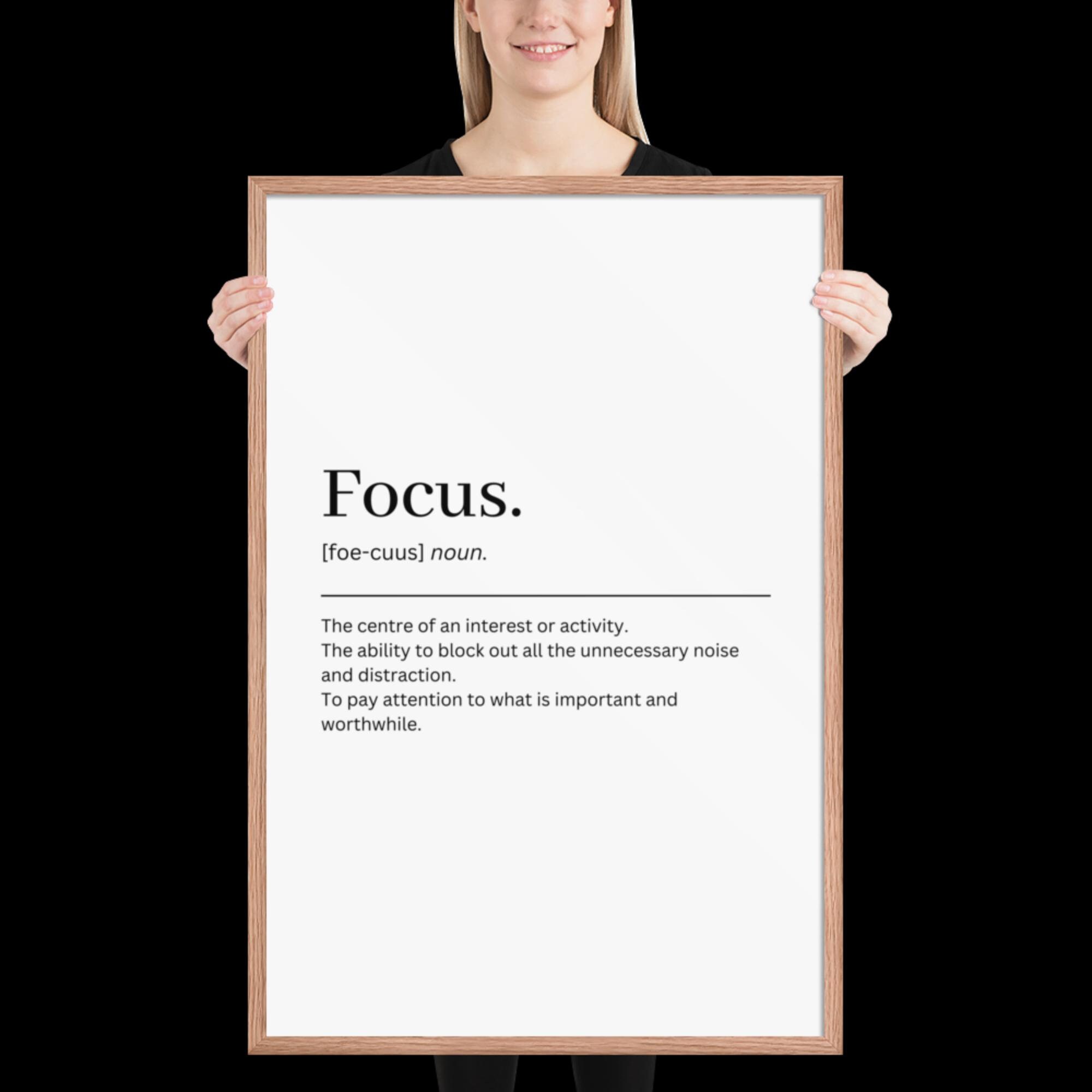 Focus Word Definition Meaning Quote Message - Interior Decorative ...