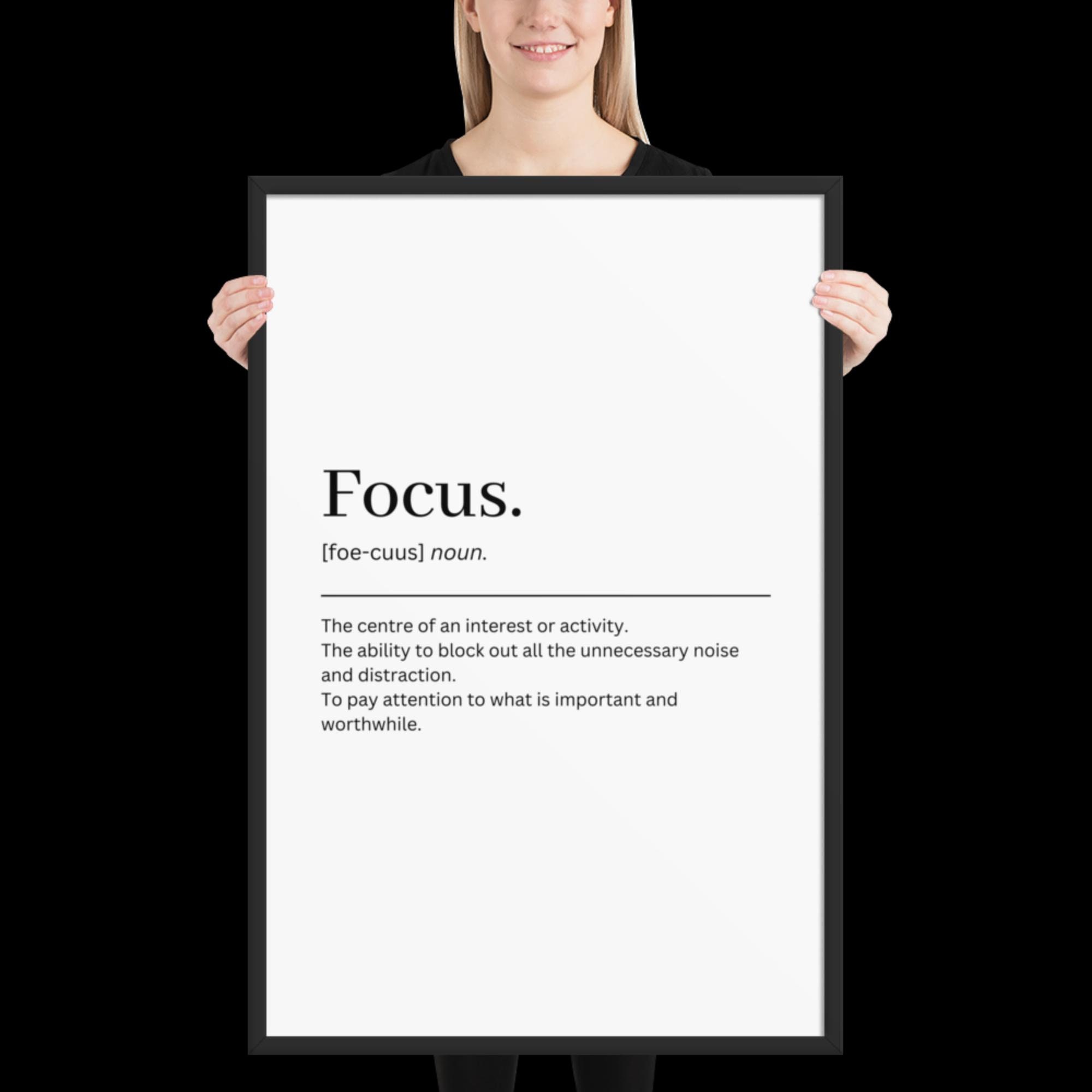 Focus Word Definition Meaning Quote Message - Interior Decorative ...