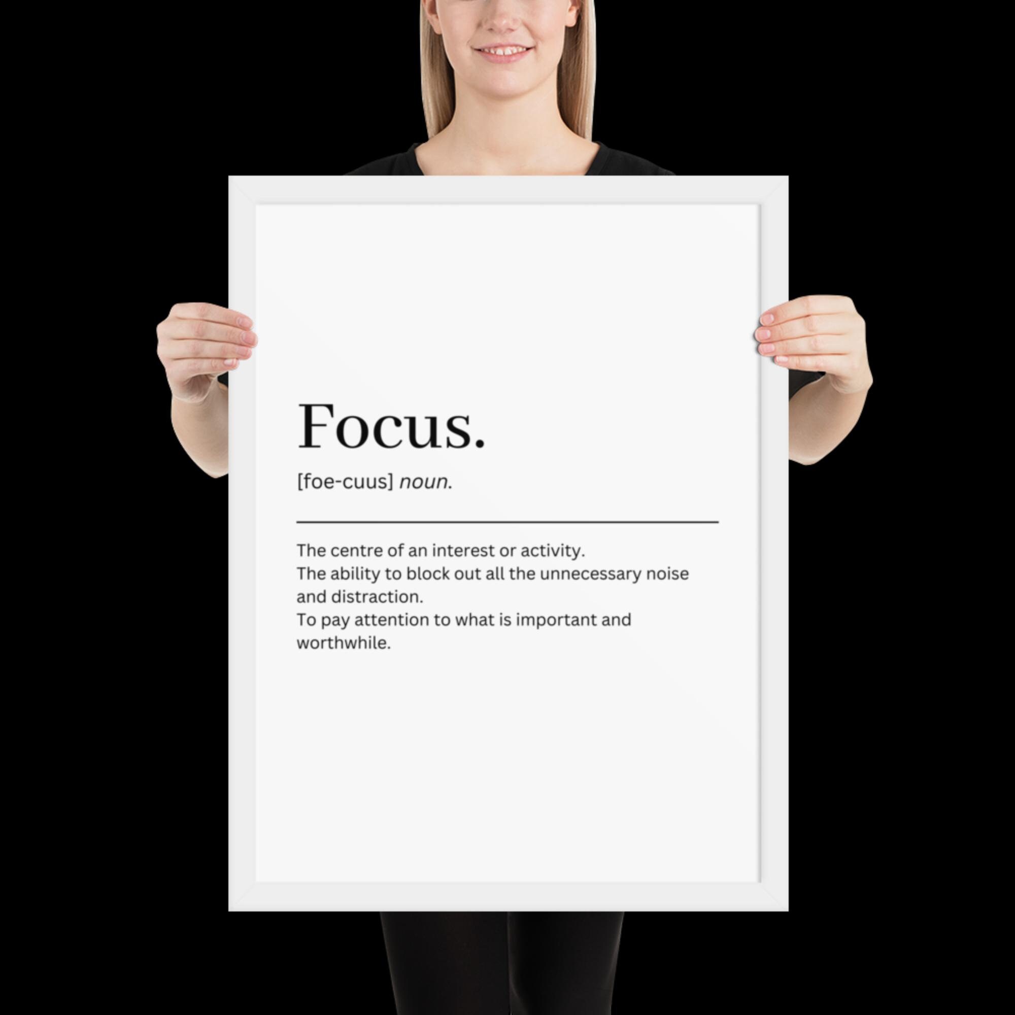 Focus Word Definition Meaning Quote Message - Interior Decorative ...
