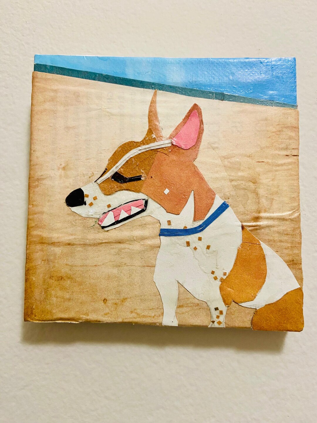Paper Pet Portrait - 4X4. Made to Order - Etsy