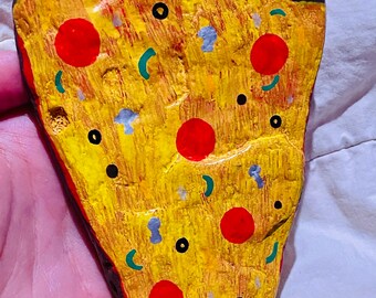 Pizza Painted Rocks - Etsy