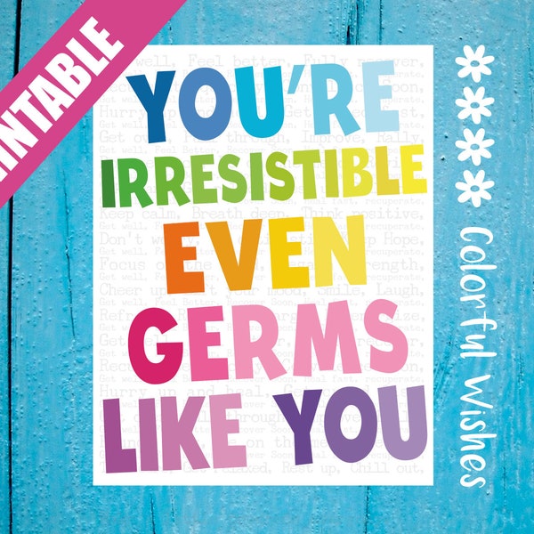Funny Printable Get Well Cards - Etsy