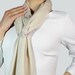 Sciarpa gioiello, sciarpa bianca cashmere, sciarpa elegante, stola cashmire, stola inverno ...