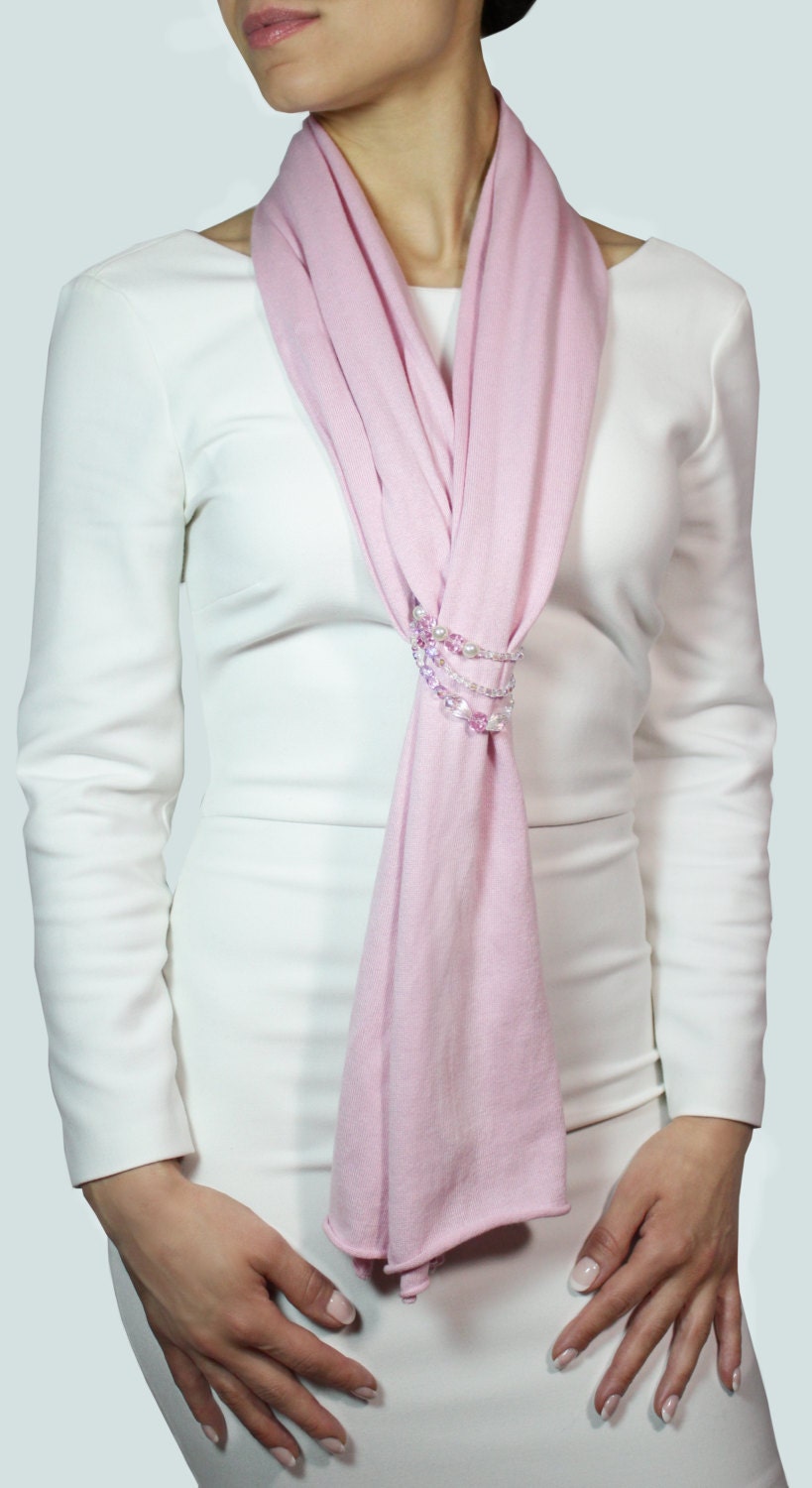 Bufanda de la joya bufanda rosa bufanda de algodón bufanda - Etsy España