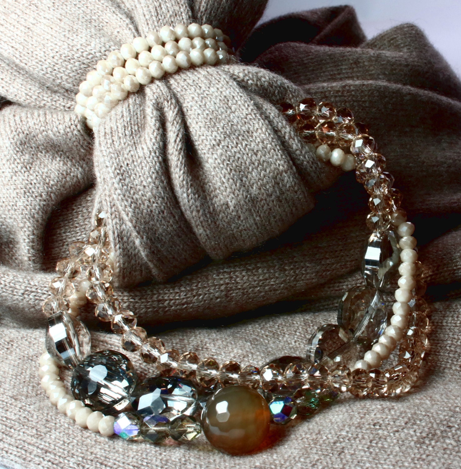 Elegant Scarf, Luxury Scarf, Handmade Scarf, Scarf With Jewelry ...