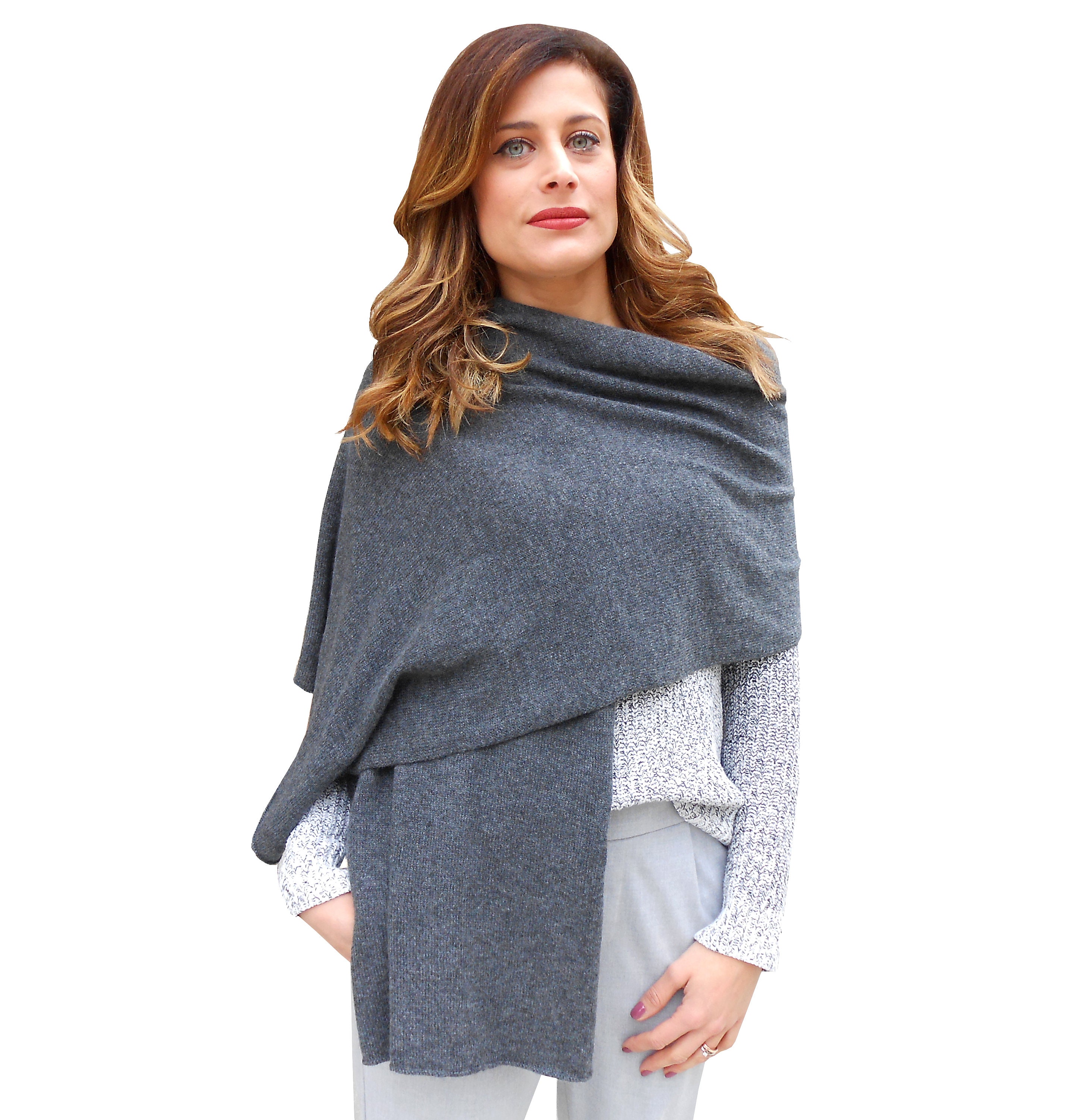 Elegant Gray Scarf, Gray Jewelry Scarf, Fashion Scarf, Gift for Her ...