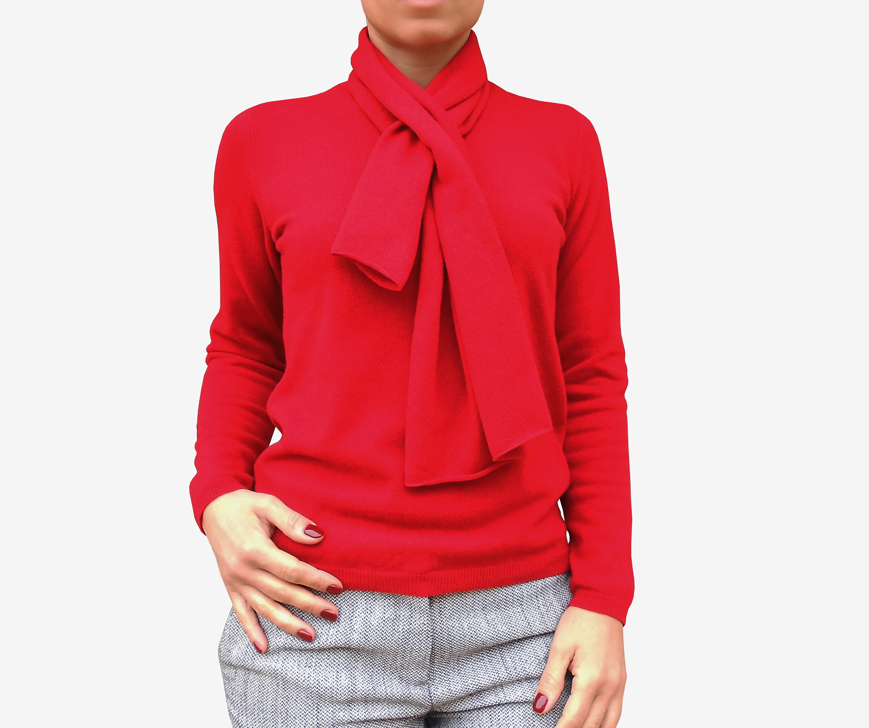 Red Cashmere Scarf Women Christmas Scarf Mini Scarf - Etsy