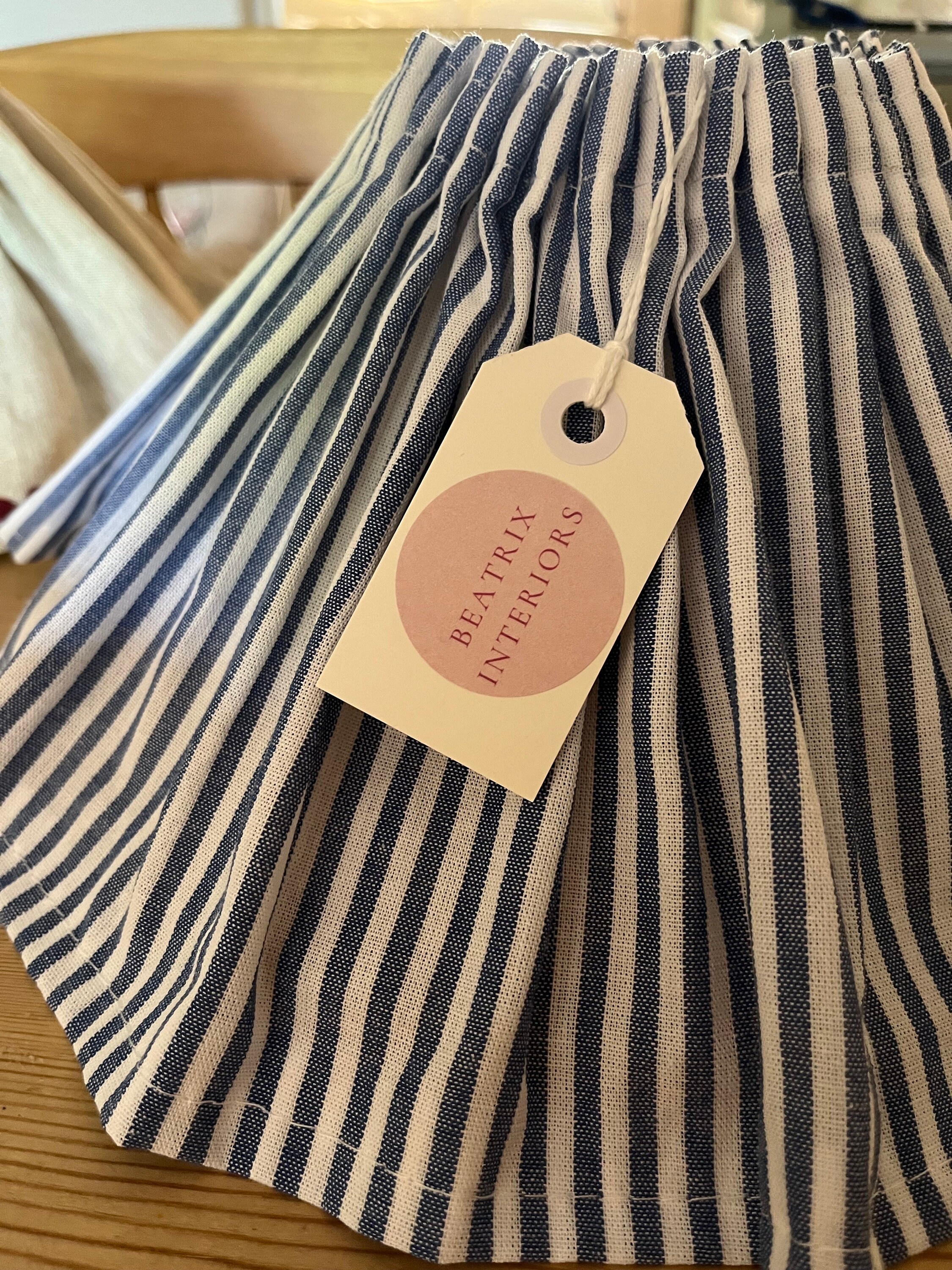 Blue Stripe Ruffle Shade - Etsy