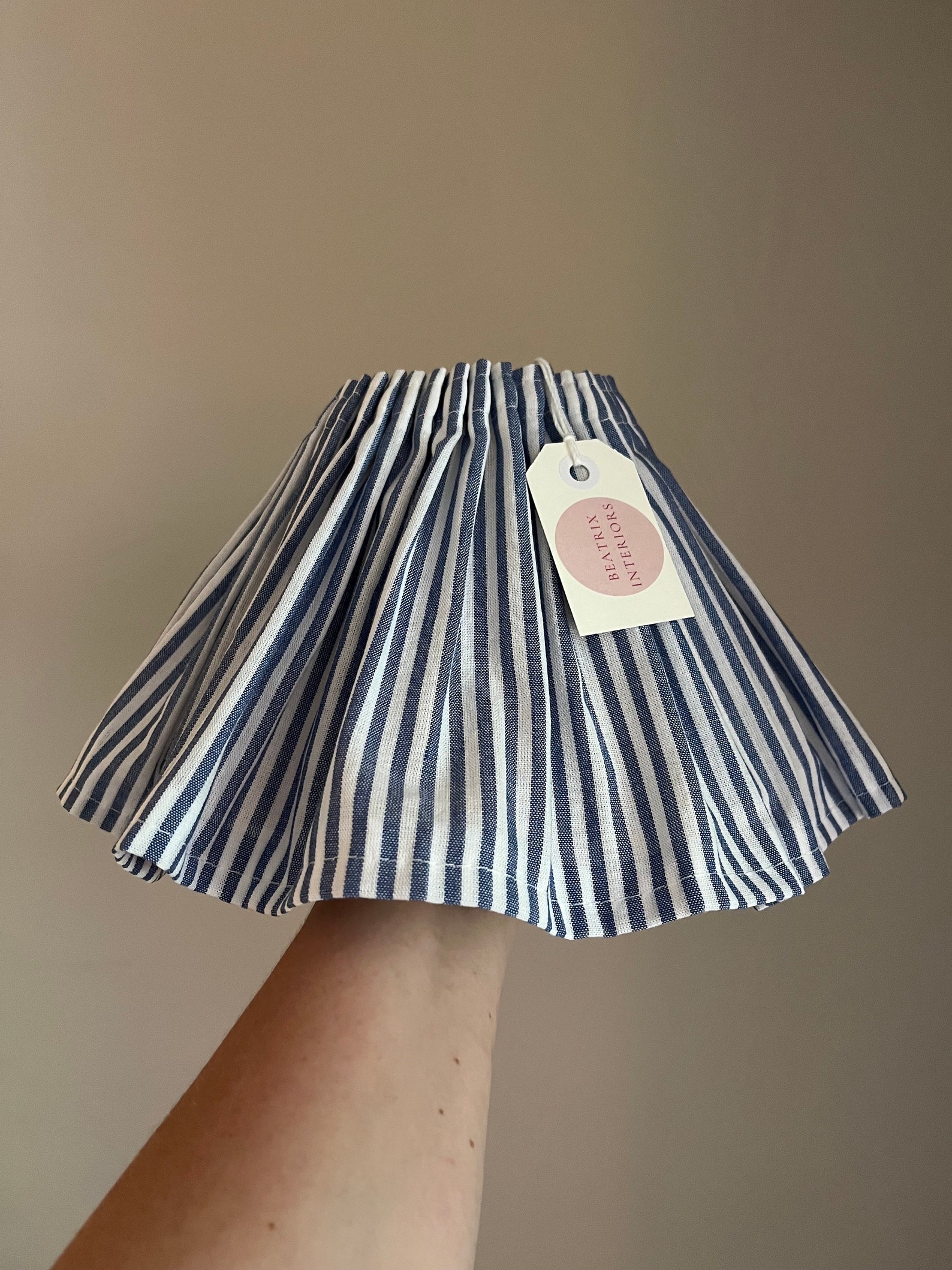 Blue Stripe Ruffle Shade - Etsy