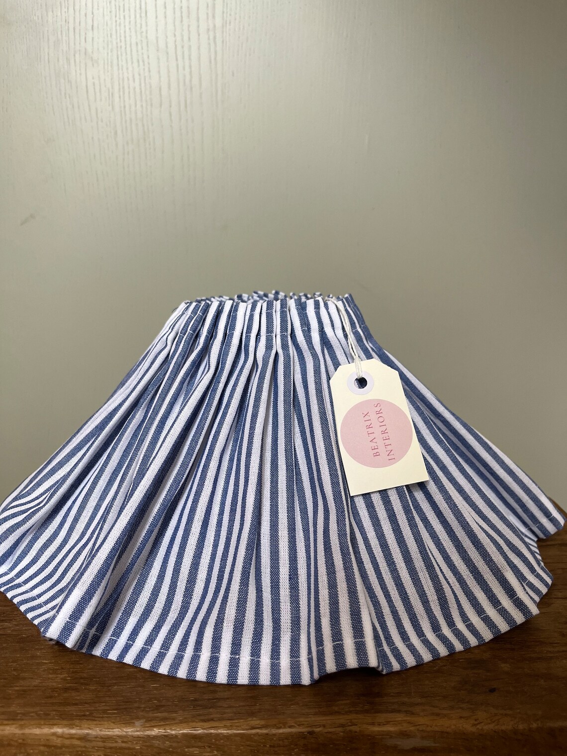 Blue Stripe Ruffle Shade - Etsy